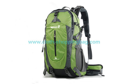 Professional 40L green camping gear backpack  easy to clean