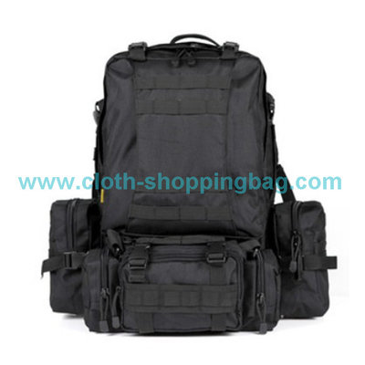 Customized  2 sides and front zipper pouches camping gear backpack