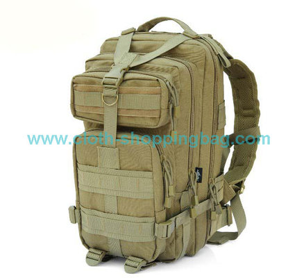 Dark green Army Style functional camping gear backpack with 900D Polyester Material