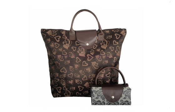 Customized Lightweight foldable shopping bags with heat printing