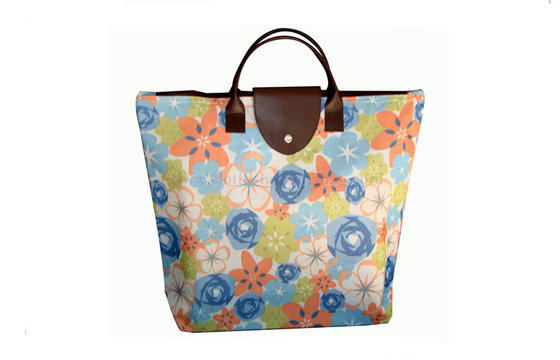 Green reusable foldable shopping bags for commercial promotion