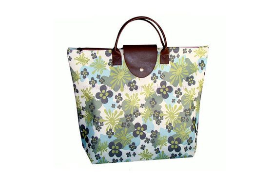 Portable waterproof foldable shopping bags with logo - printing