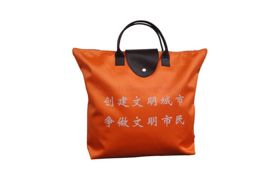Customized women foldable shopping bags / handbag Logo - printing