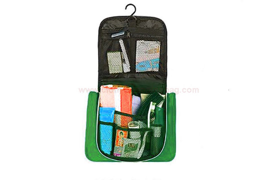 Large capacity foldable travel storage cosmetic bag with handle