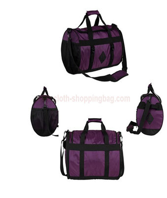 Customized gym duffel nylon shoulder satchel bags with large main compartment