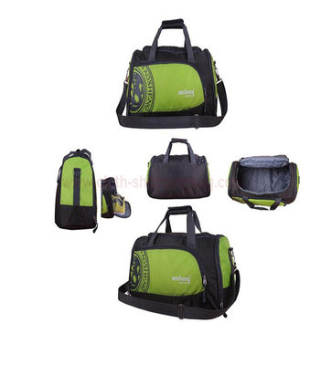 Elegant small nylon shoulder travel bag for women , two front zippered pocket