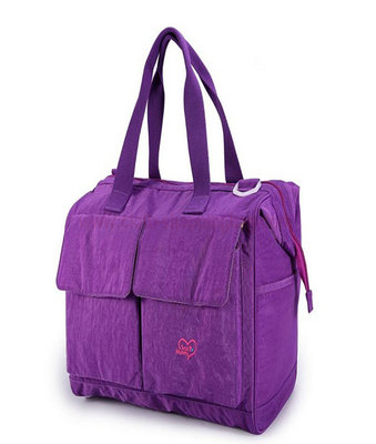Large women Nylon shoulder travel Bag with long and adjustable strap