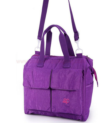 Large women Nylon shoulder travel Bag with long and adjustable strap
