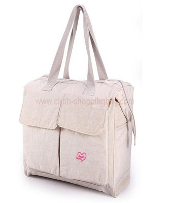 Promotional middle size blue nylon shoulder bag for colleage students