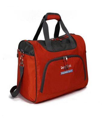 Eco - friendly fabric Nylon shoulder Bag , travel luggage handbag with zippers