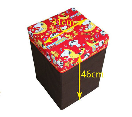 Silk screen printing square storage box bag houseware chair for books / shoes