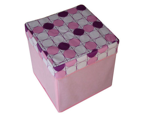 Square cube large capacity folding storage box bag with a moving cover