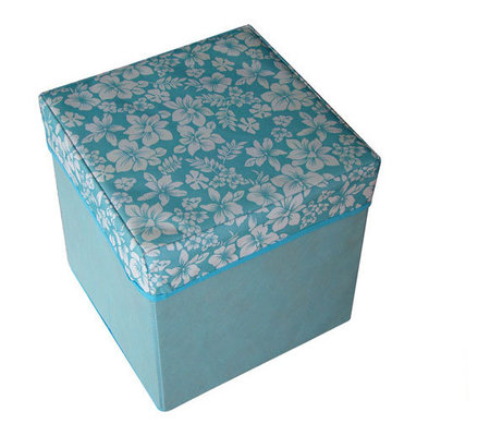 Customized blue eco - friendly storage box bag foldable chair for colleting stuff