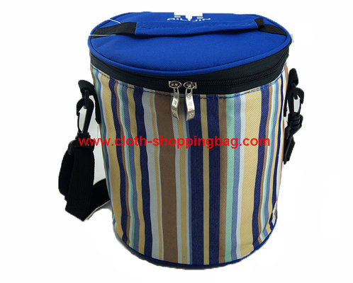 Cylindrical reusable large built lunch shoulder bag for women