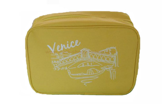 Waterproof folding travel storage bag , yellow toiletry travel bag
