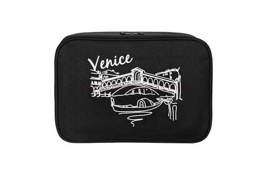 Bolso promocional del almacenamiento del viaje de la ejecución, bolso para hombre negro del artículo de tocador del viaje