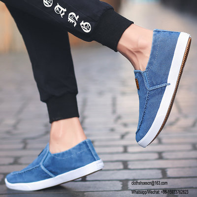 Simple Design Slip-on Canvas Men Shoes Male Students Casual Shoes supplier