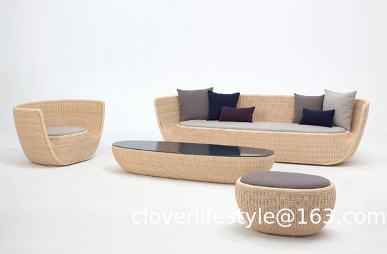 Handmade Round Rattan Furniture with Aluminum Frame by Clover Lifestyle