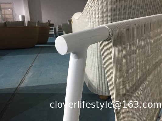 Wicker rope woven Chair with Aluminum frame for dining sets By Clover Lifestyle