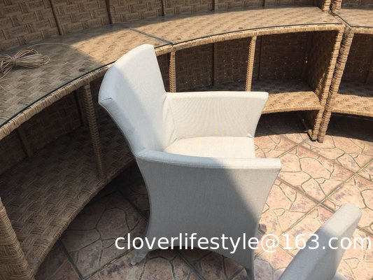 White Textilene Dining Chair with Aluminum frame By Clover Lifestyle