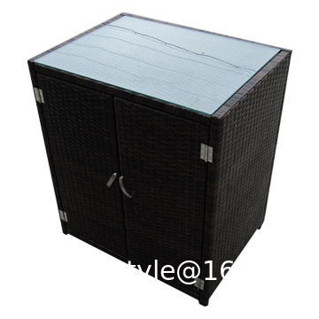 Wicker Cabinet Box with Aluminum Frame by Clover Lifestyle