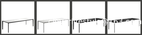 All aluminum KD Dining Table with Glass ceramics for Hotel, Garden and Beach by Clover Lifestyle China Outdoor Furniture