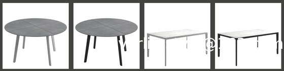 Round KD Dining Table with Glass ceramics for Hotel, Garden and Beach by Clover Lifestyle China Outdoor Furniture