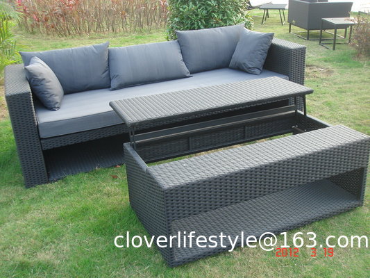 Jacana wicker Lift coffee table for Hotel, Garden and Beach by Clover Lifestyle Outdoor Furniture
