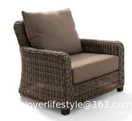 Round rattan coffee table with glass or polywood for Hotel, Garden and Beach by Clover Lifestyle China Outdoor Furniture