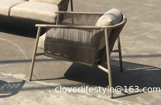 Outdooor Rope Furniture sofa set with powder coating for Hotel, Garden and Beach by Clover Lifestyle China