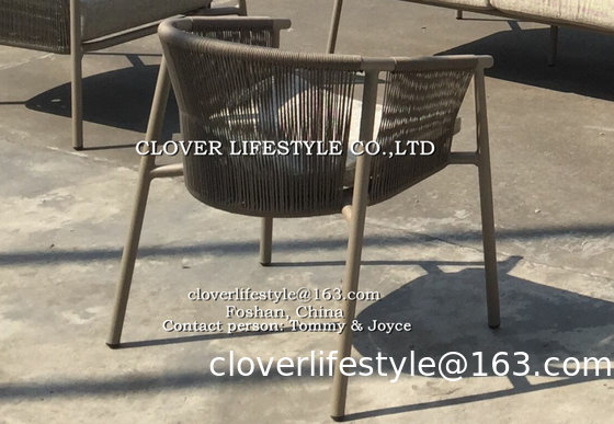 Outdooor Rope Furniture Dining chair  with powder coating for Hotel, Garden and Beach by Clover Lifestyle China