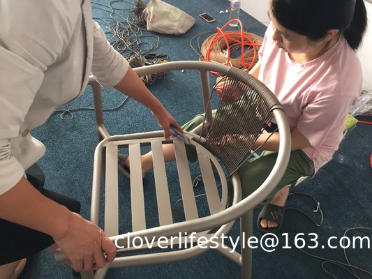 Outdooor Rope Furniture Dining chair  with powder coating for Hotel, Garden and Beach by Clover Lifestyle China