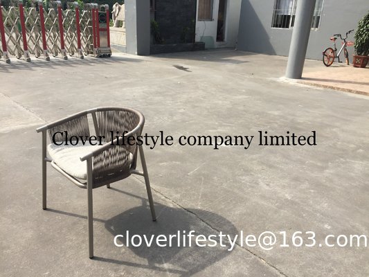 Outdooor Rope Furniture Dining chair  with powder coating for Hotel, Garden and Beach by Clover Lifestyle China