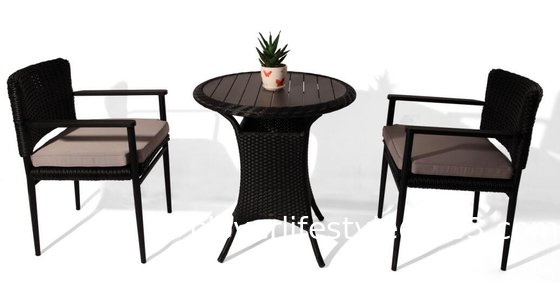 Wicker cafe set  with for aluminum frame  Home. Hotel, Garden and Beach by Clover Lifestyle Outdoor Furniture
