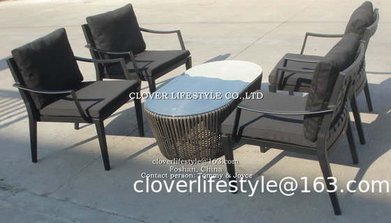 4 +1 rope weaving sofa with aluminum frame for Home. Hotel, Garden and Beach by Clover Lifestyle Outdoor Furniture