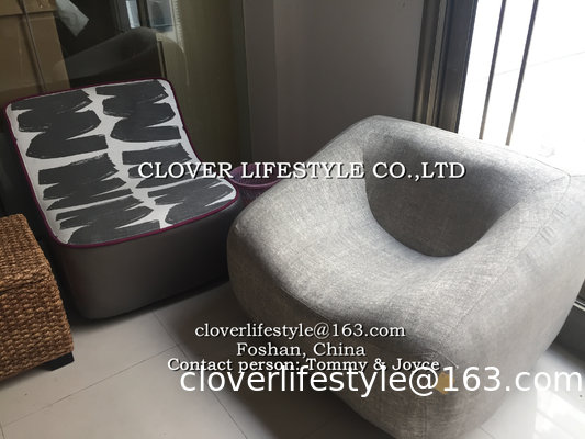 Soft fabric + leather sofa with fast dry foam  for Home. Hotel, Garden and Beach by Clover Lifestyle Outdoor Furniture
