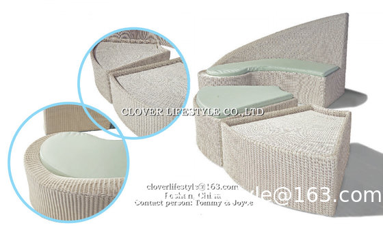 Rehau coffee table with glass for Las Vegas Hotel, Garden and Beach by Clover Lifestyle Outdoor Furniture China