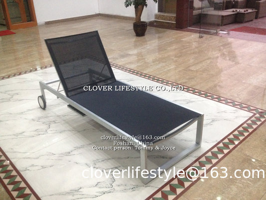Textilene sling sun lounger for Hotel, Garden and Beach by Clover Lifestyle Outdoor Furniture China