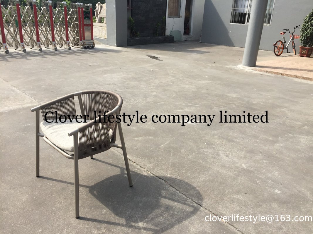 Outdooor Rope Furniture Dining chair  with powder coating for Hotel, Garden and Beach by Clover Lifestyle China