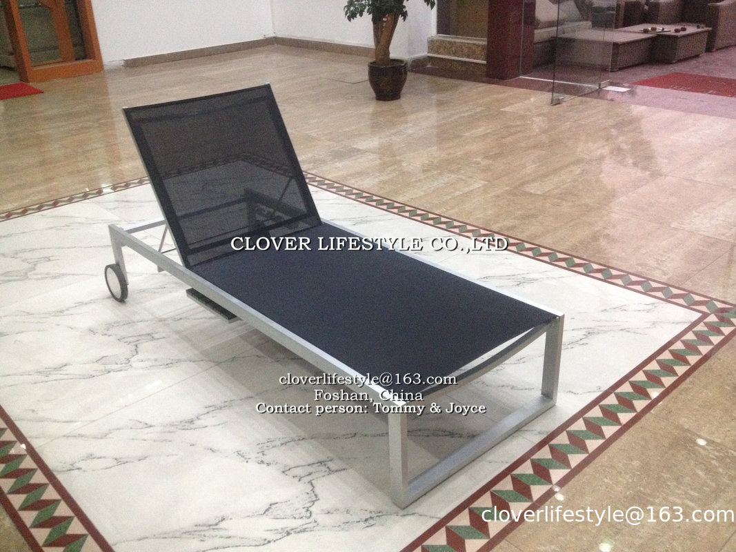 Textilene sling sun lounger for Hotel, Garden and Beach by Clover Lifestyle Outdoor Furniture China