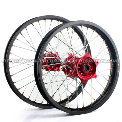 OEM Aluminum Motorcycle Wheel Set With Hubs Stainless Steel Spokes