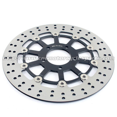 Front Round Motorcycle Brake Disc Rotor With Aluminum Alloy Stainless Steel