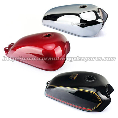 Red / Black Motorcycle Fuel Tank / Gas Tank Cafe Racer Motorcycle Parts