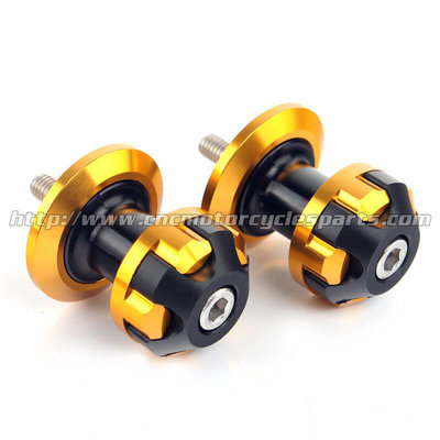 6mm x 1 Motorcycle Spare Parts Swingarm Spools Aluminum Alloy Yamaha YZF R6