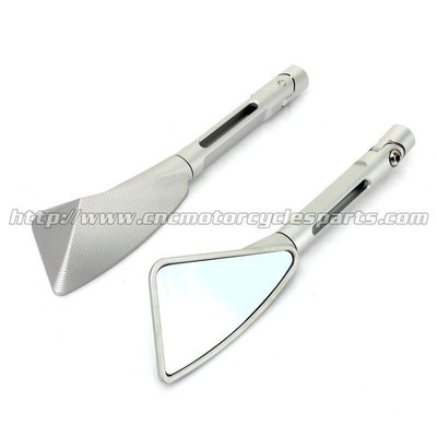 Wide Angle Billet Motorcycle Rear View Mirrors With Aluminum Alloy T6 And Blue Glass