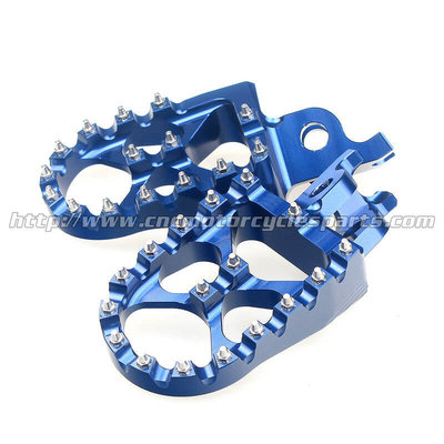 KX250F KX450F Dirt Bike Wide Foot Pegs , Aluminum Alloy 7075 Motocross Footpegs
