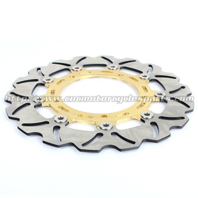 Aluminum Billet Motorcycle Brake Disc Disk Yamaha FAZER 8 YZF R6 Black Gold