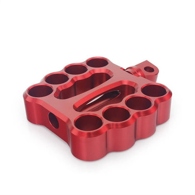 Red Aluminum Harley Davidson Motorcycle Parts Wide Fat Rotated Control Foot Pegs