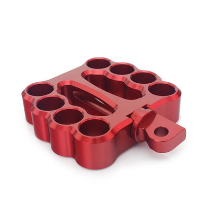 Red Aluminum Harley Davidson Motorcycle Parts Wide Fat Rotated Control Foot Pegs