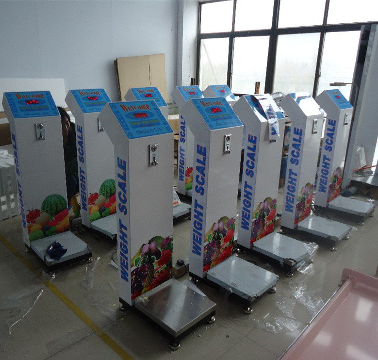 DHM-3 Electronic Weighing Scales, Coin operated Balance and Baggage Scale measuring machine coin weight scale machine